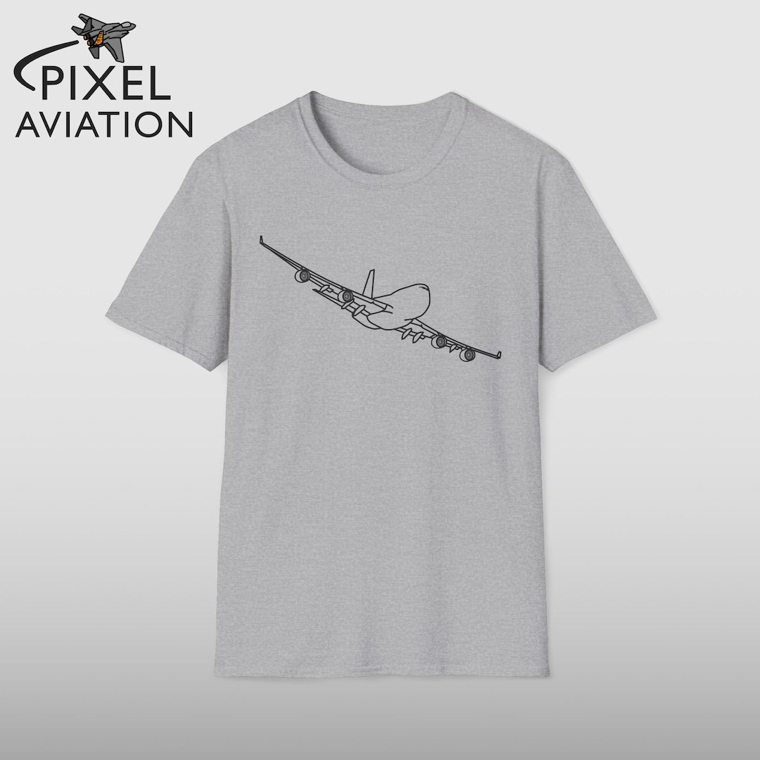 Boeing 747 Vector Graphic Plane T-shirt - Etsy