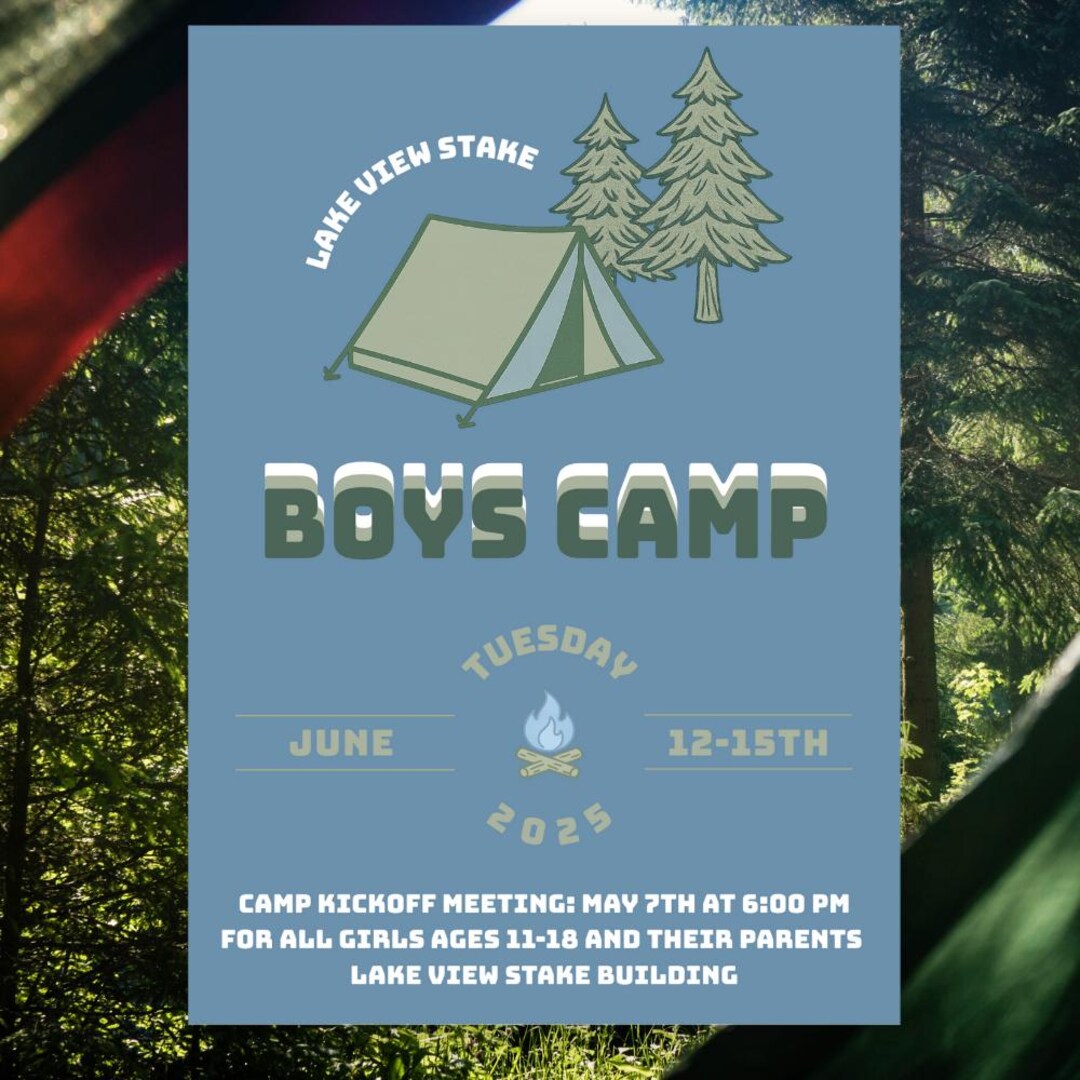 Boys Camp Invitation Template - Blue & Green Design - Instant Download ...