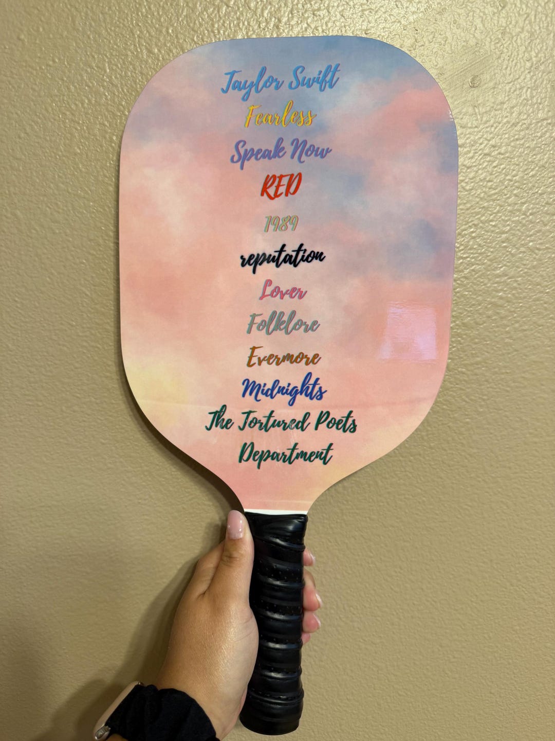 Taylor Swift Pickleball Paddle: Album Art & 'you Belong With Me' Design ...