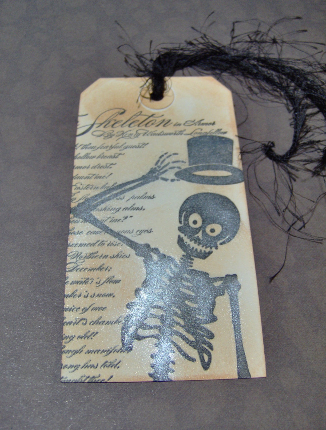 Gift Tags-vintage Style Skeleton Gift Tag-halloween Gift Tags-custom ...