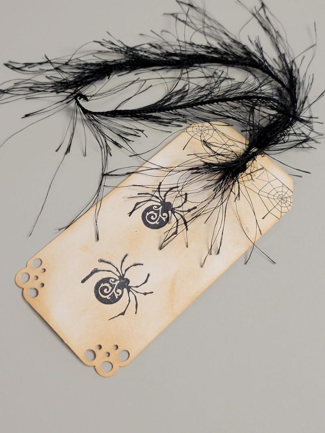 Spider Gift Tags-goth Gift Tags-halloween Gift Tags-spider Vintage ...