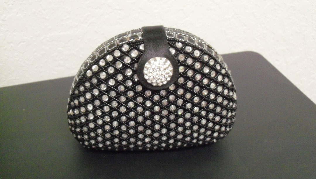 Expressions NYC Evening Handbag, Clutch Bag, Sequin Rhinestone Beaded ...