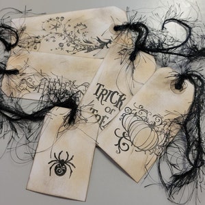 Vintage Style Halloween Gift Tags-little Bit Spooky Vintage Gift Tags ...