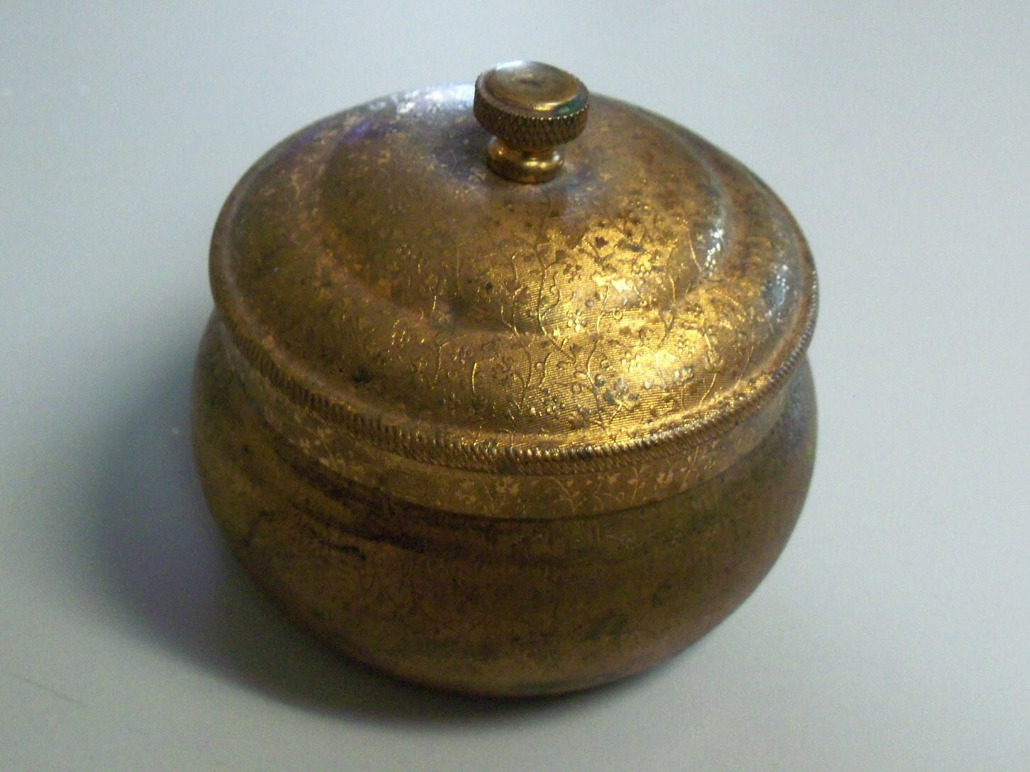 Antique 1894-1912 POZZONI'S Brass Complexion Powder Tin-vanity Gold ...