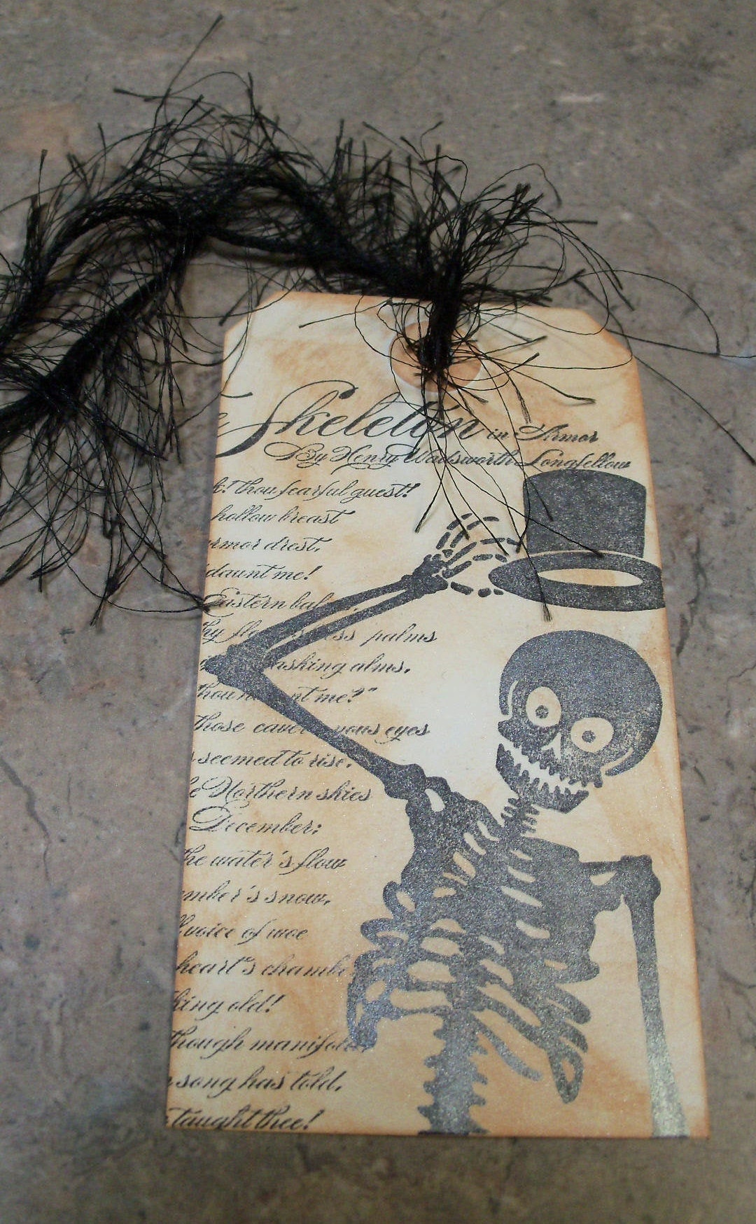 Gift Tags-vintage Style Skeleton Gift Tag-halloween Gift Tags-custom ...