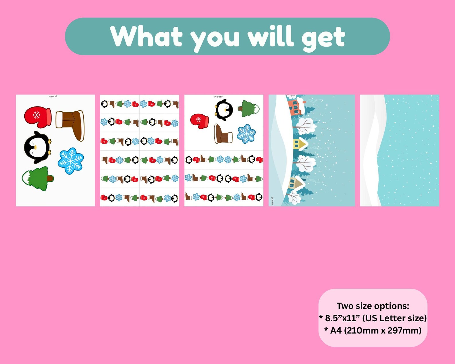 Winter Matching Activity | Christmas Preschool Activity | Fine Motor ...