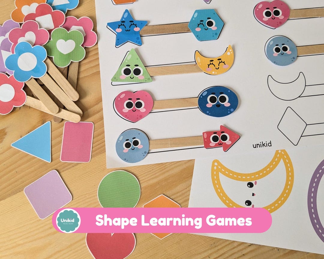 Shape Learning Games | Preschool Activity (PDF) | Fine Motor Skills ...