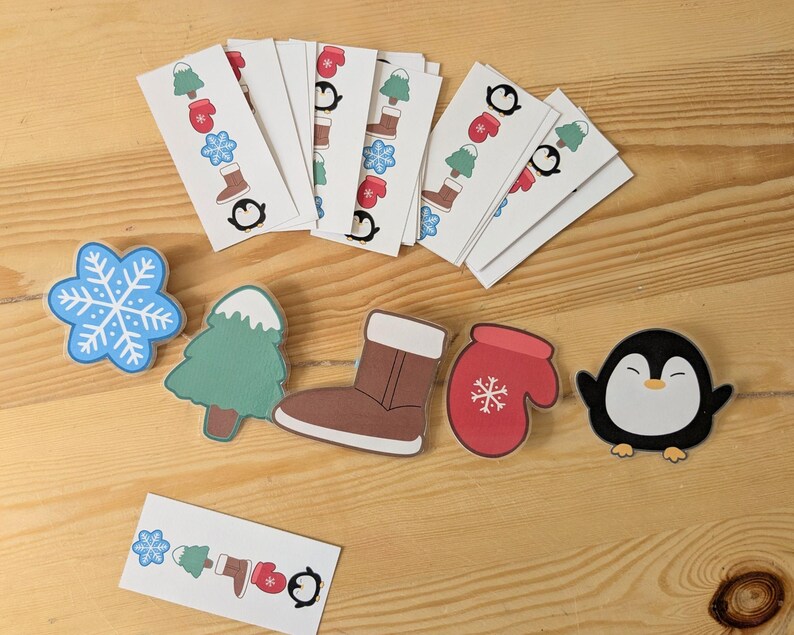 Winter Matching Activity | Christmas Preschool Activity | Fine Motor ...