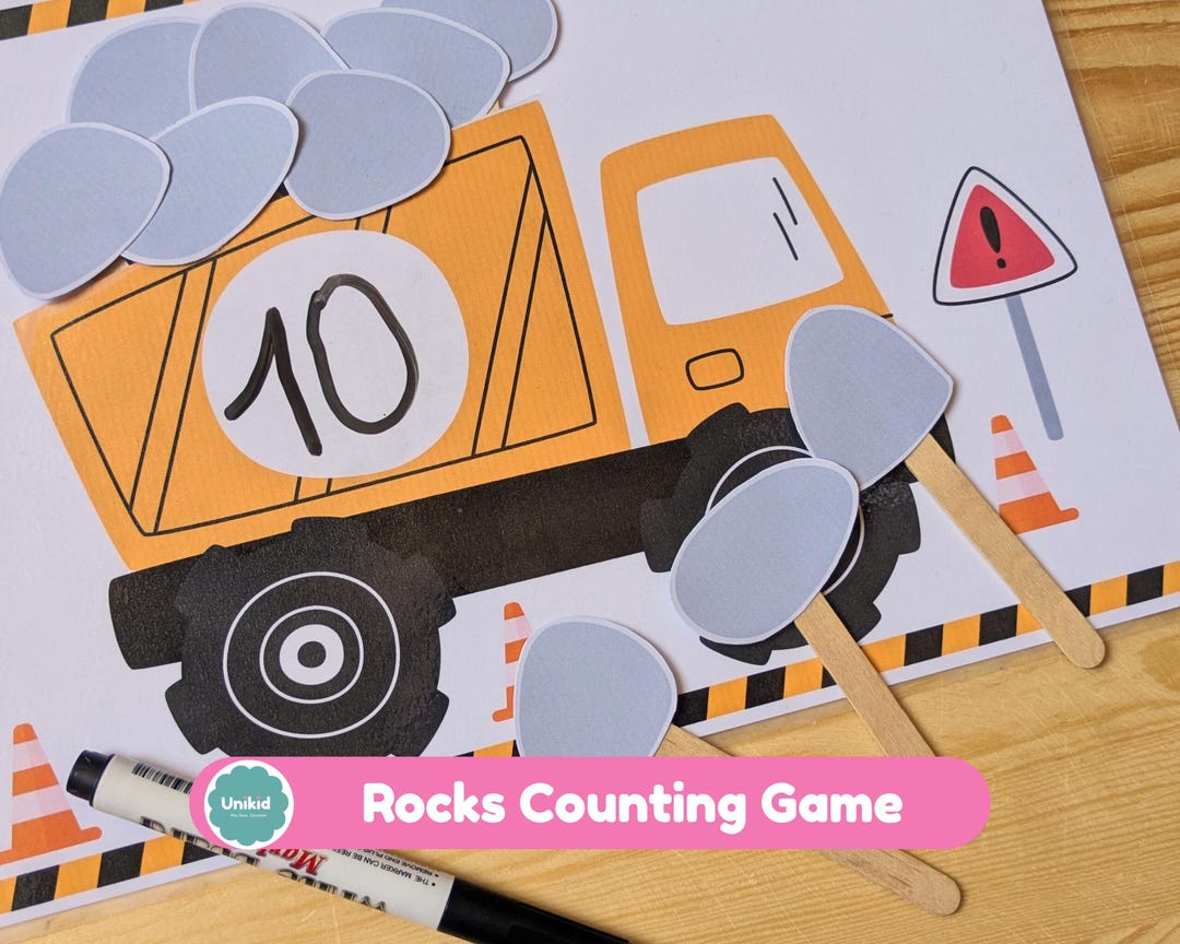 Rocks Number Counting and Matching Activity | Fun Preschool Activity ...