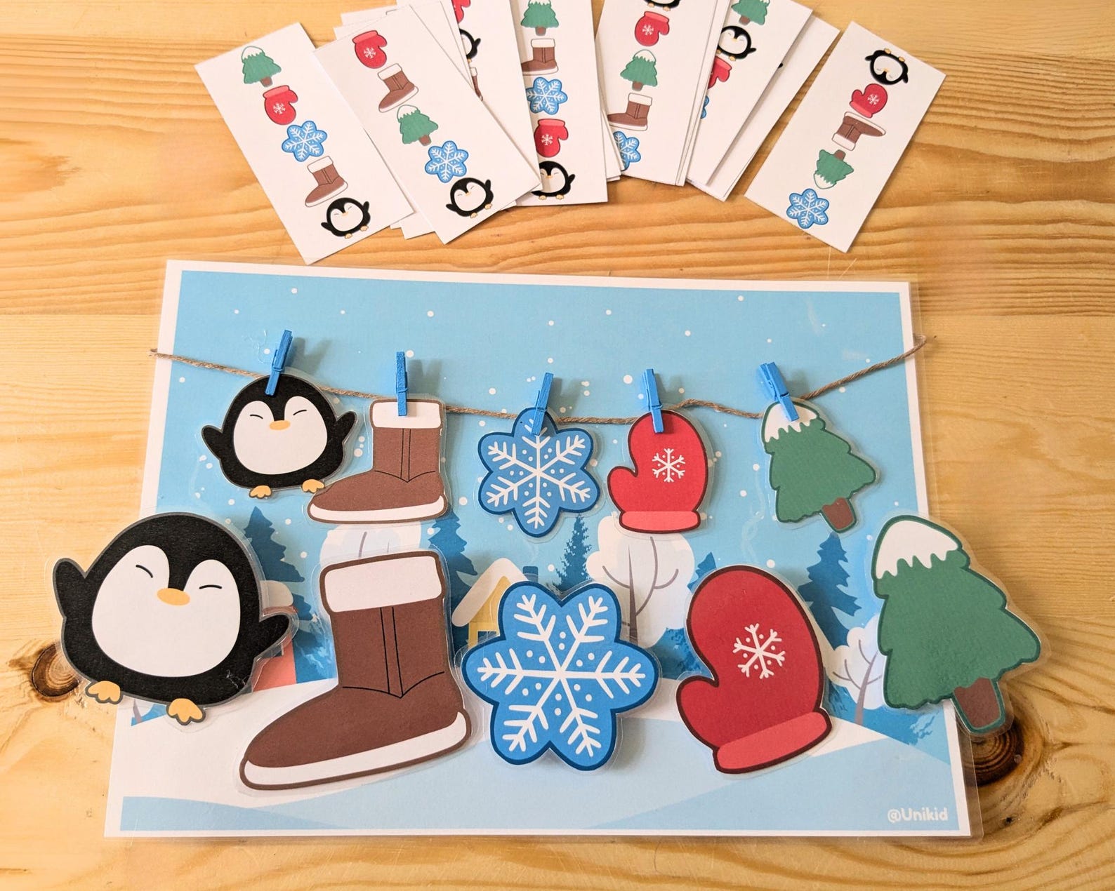 Winter Matching Activity | Christmas Preschool Activity | Fine Motor ...