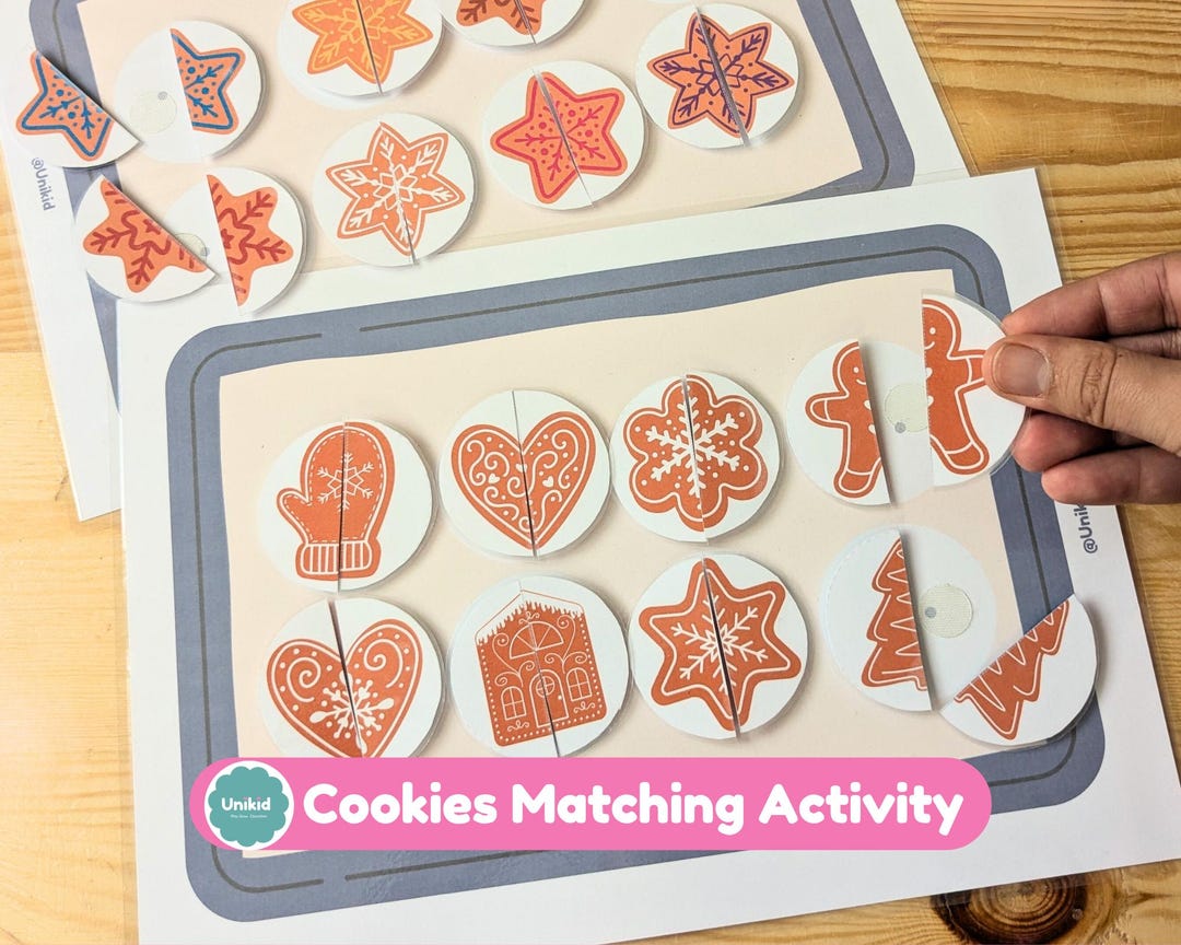 Christmas Cookie Matching Game: Printable Toddler Activity (PDF) - Etsy