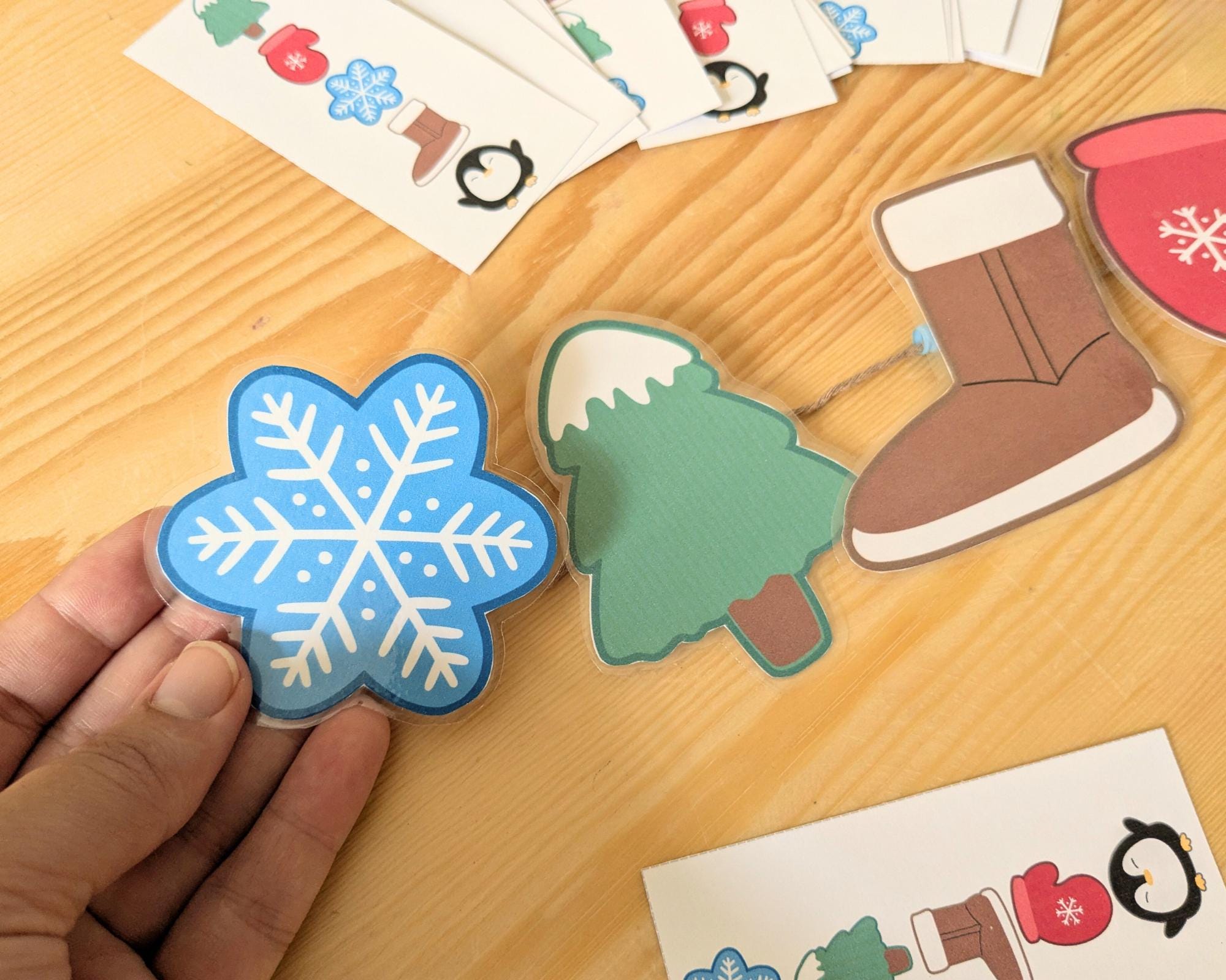 Winter Matching Activity | Christmas Preschool Activity | Fine Motor ...