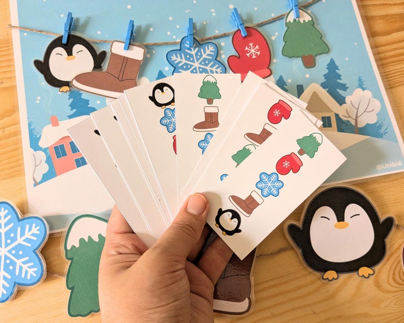 Winter Matching Activity | Christmas Preschool Activity | Fine Motor ...