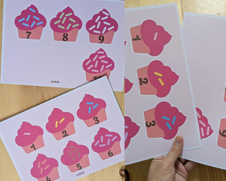 Preschool Number Matching Game | Printable Counting Activity (digital ...