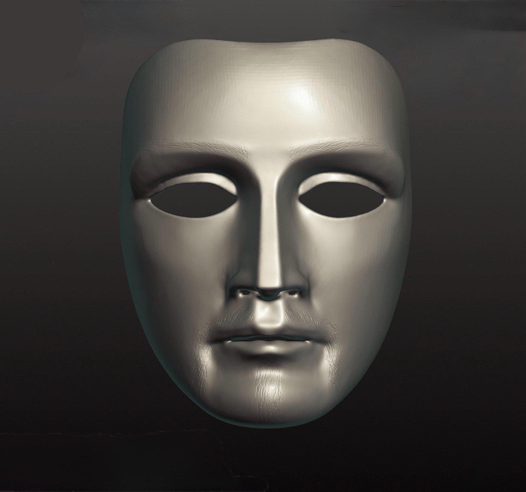 3D Model of King Baldwin IV Mask W/ Facial Hair STL File | 3D Printing ...