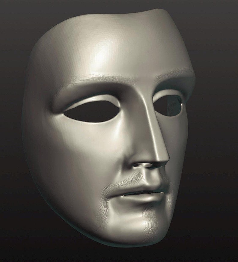 3D Model of King Baldwin IV Mask W/ Facial Hair STL File | 3D Printing ...