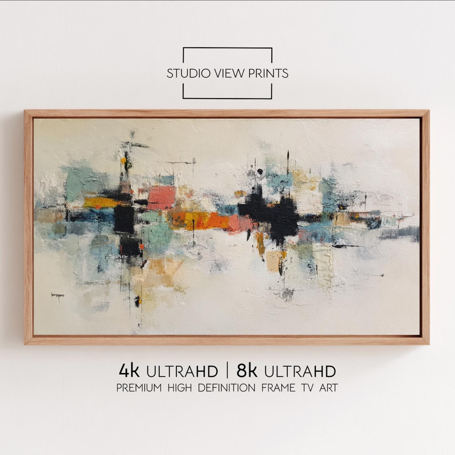 Samsung Frame TV Art | Abstract Colorful Arteful Oil Painting| Modern ...