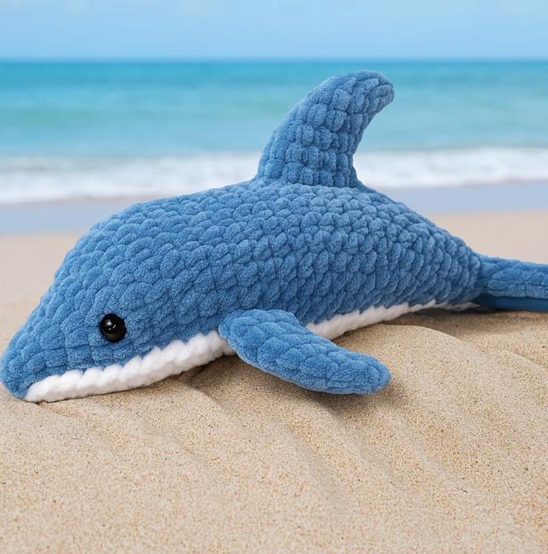 Amigurumi Dolphin Pattern – Crochet Ocean Animal Plush, Stuffed Dolphin ...