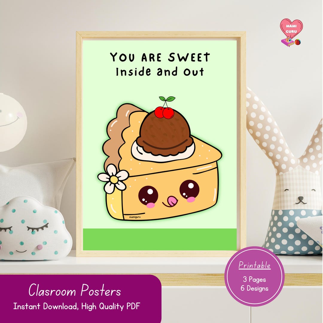 Kindergarten Classroom Posters – Motivational Wall Decor for Kids (A4 ...