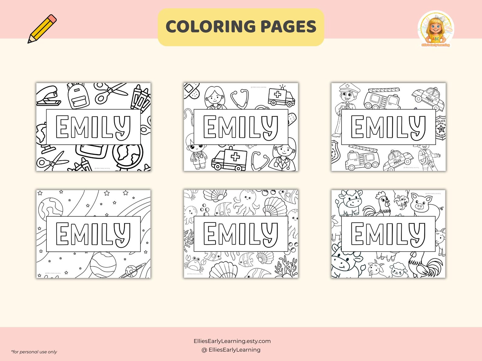 AVA - Personalized Name Tracing Worksheet Printable - Preschool ...