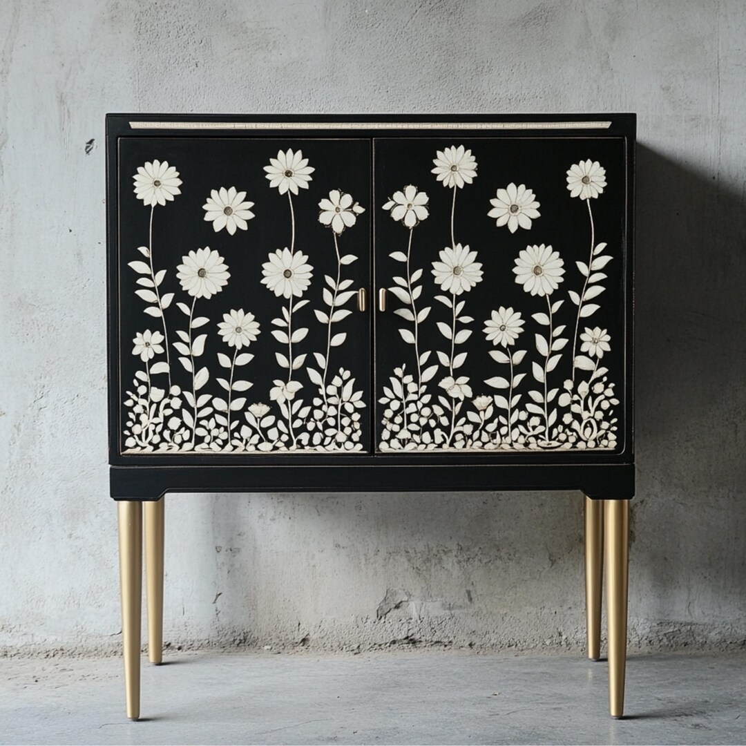 Handmade Bone Inlay Cabinet | Bar Cabinet | Dish Cabinet | Inlay Book ...