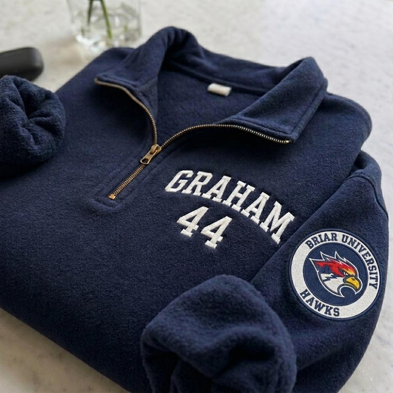 Custom Briar University Hockey Graham 44 Embroidered Shirt, off Campus ...