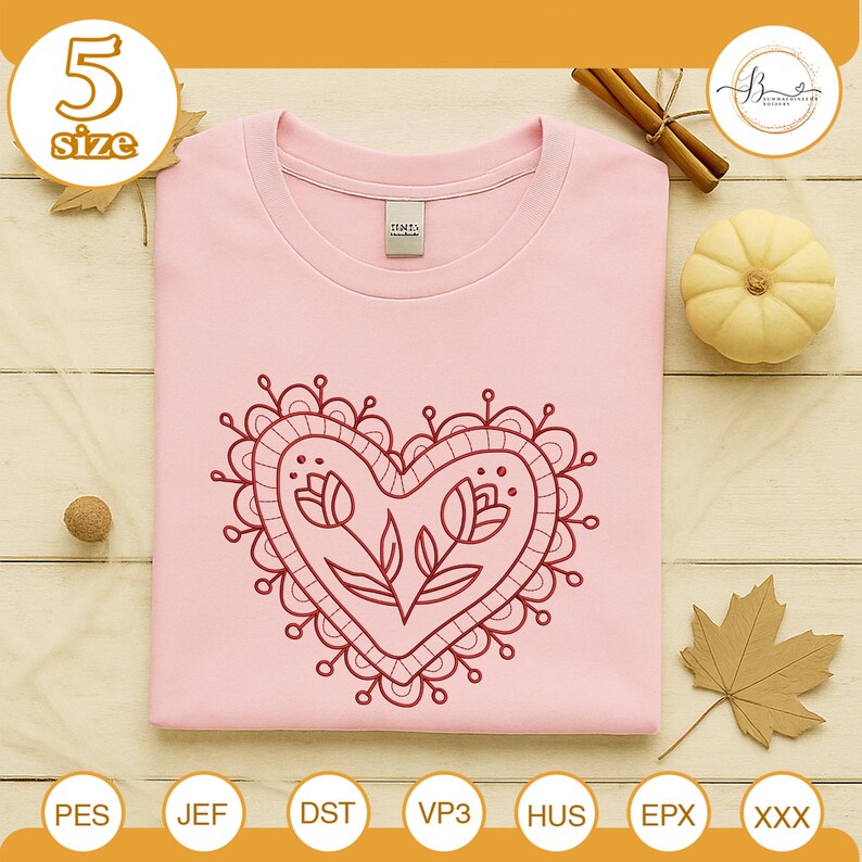 Valentine Heart Shape Embroidery Design, Happy Valentine’s Day ...