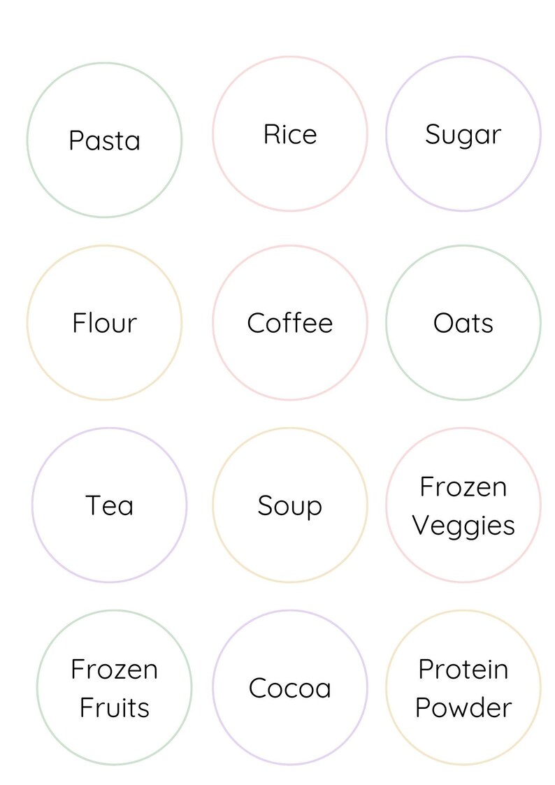 Printable Pantry & Meal Prep Labels | Pantry and Kitchen Labels to ...