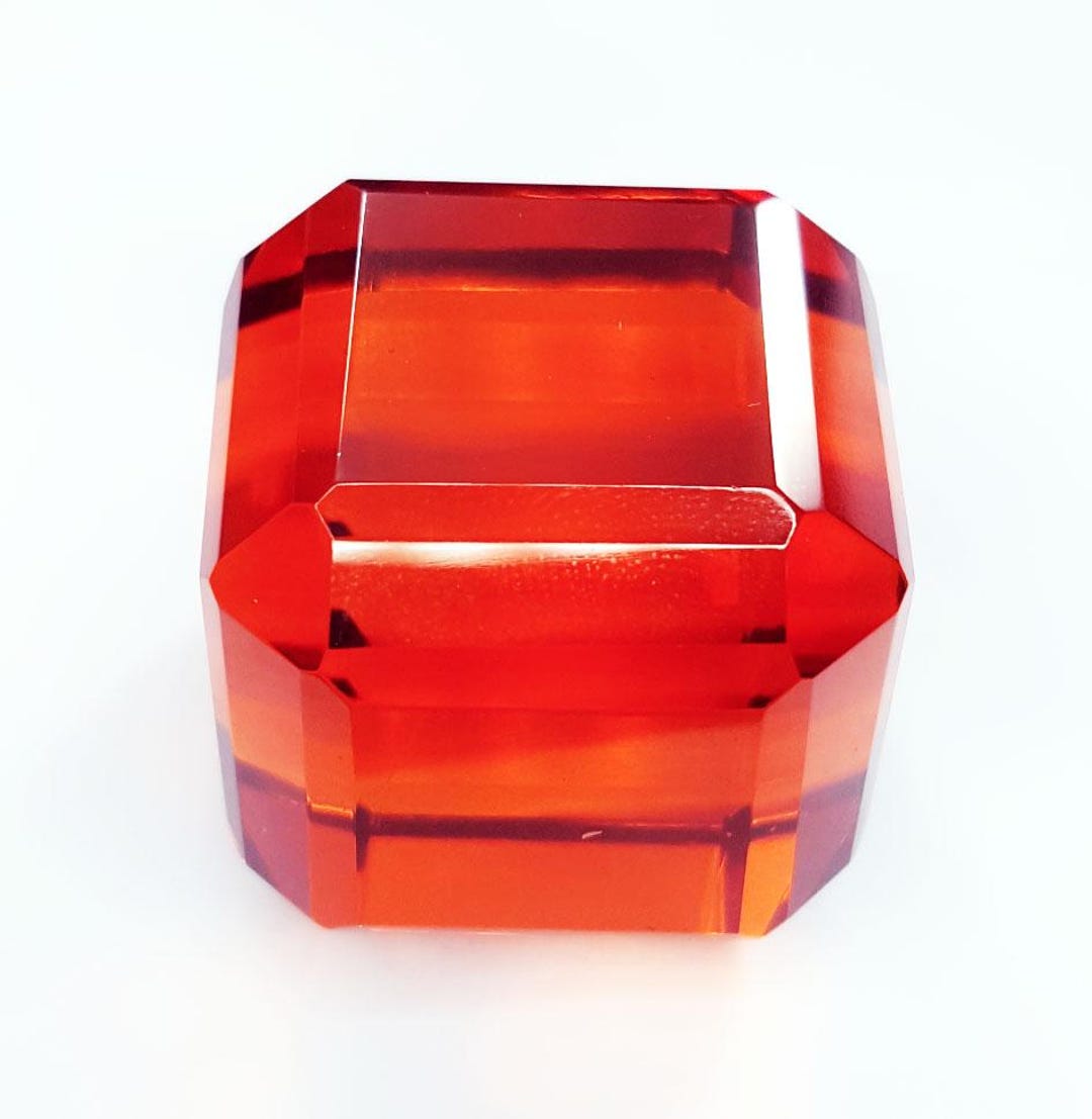 Transparent Orange Topaz 150 Ct Certified Fancy Cut Loose Gemstone Huge ...