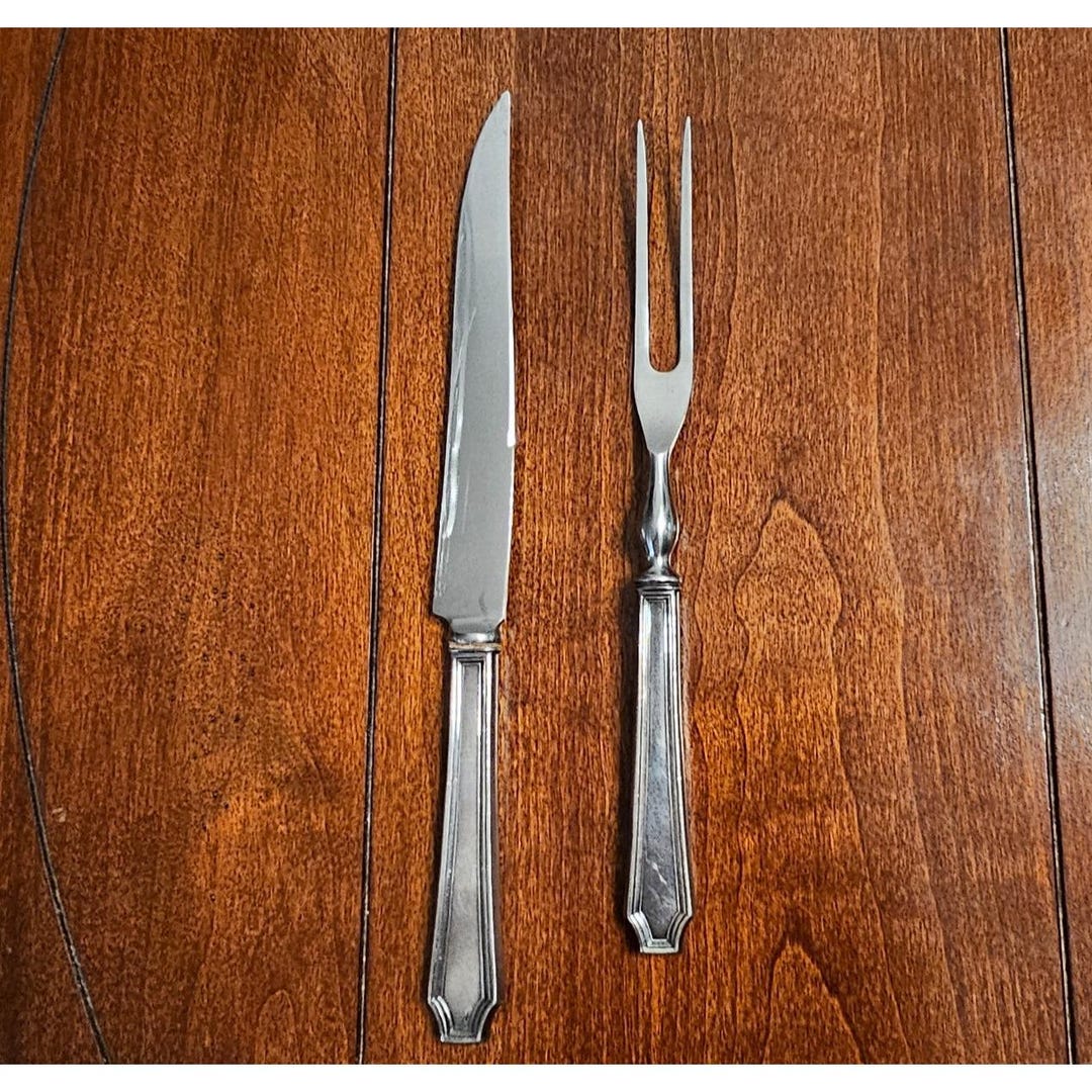 Vintage Insico Stainless Carving Knife & Fork - Etsy