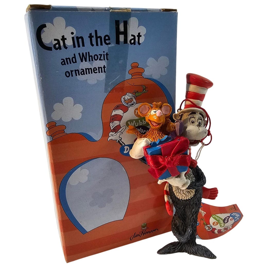 Cat in the Hat and Whozit Ornament Jim Henson World Dr Seuss Christmas ...