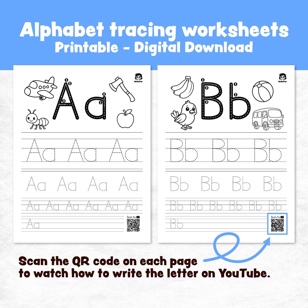 Learn How to Write ABC Worksheet - Etsy
