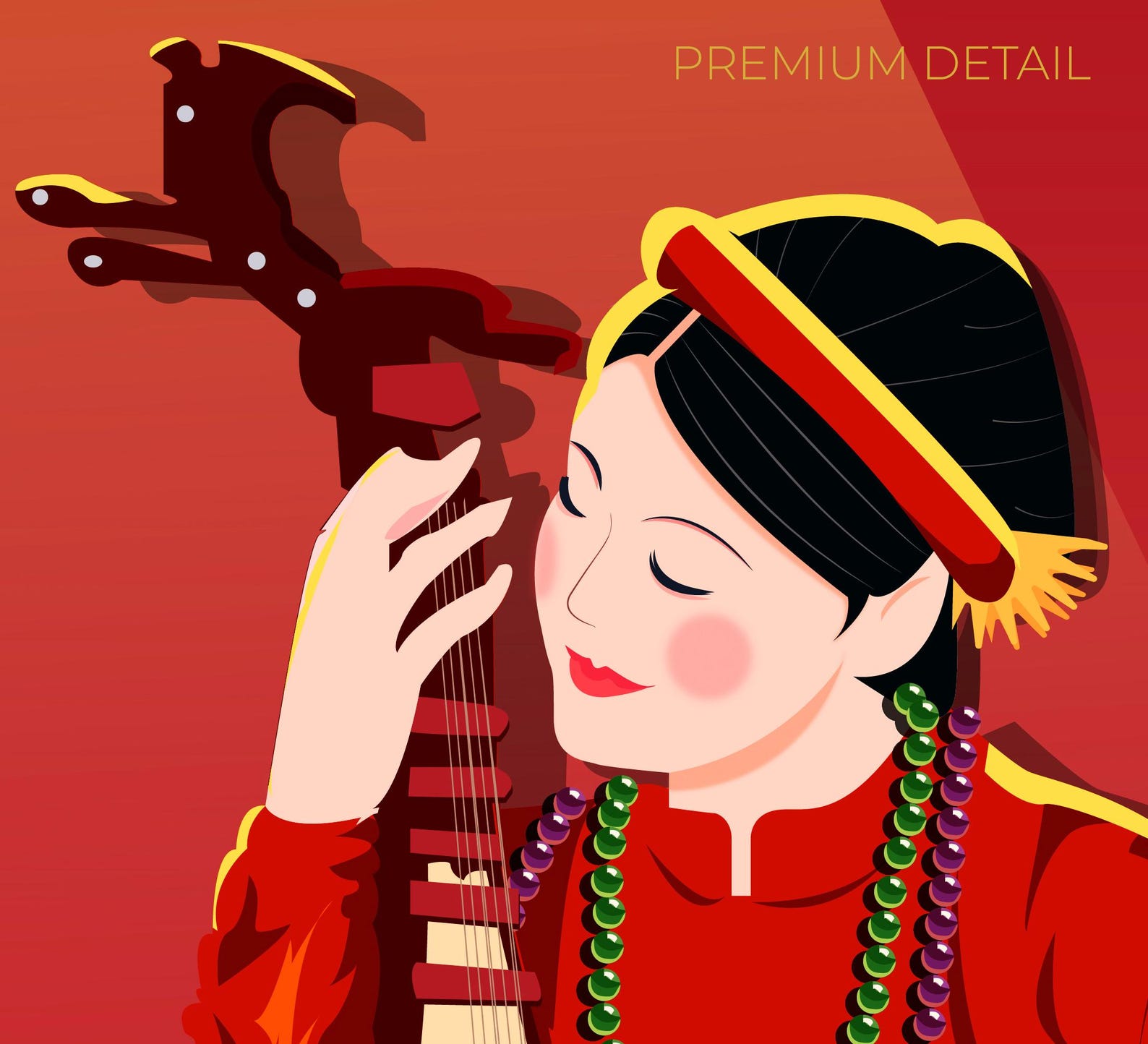 Vietnamese Art Printable – Ao Dai Illustration | Asian Gift ...