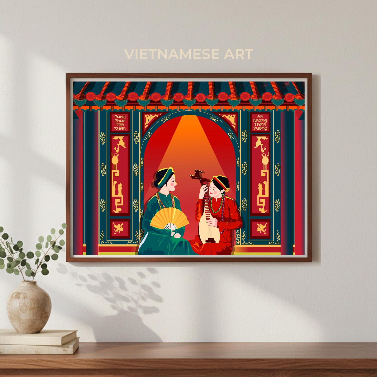 Vietnamese Art Printable – Ao Dai Illustration | Asian Gift ...
