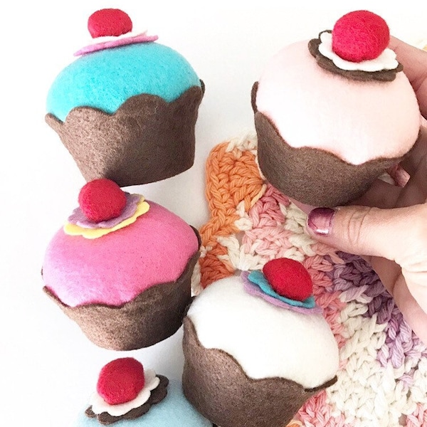 Felt Cupcake - Etsy