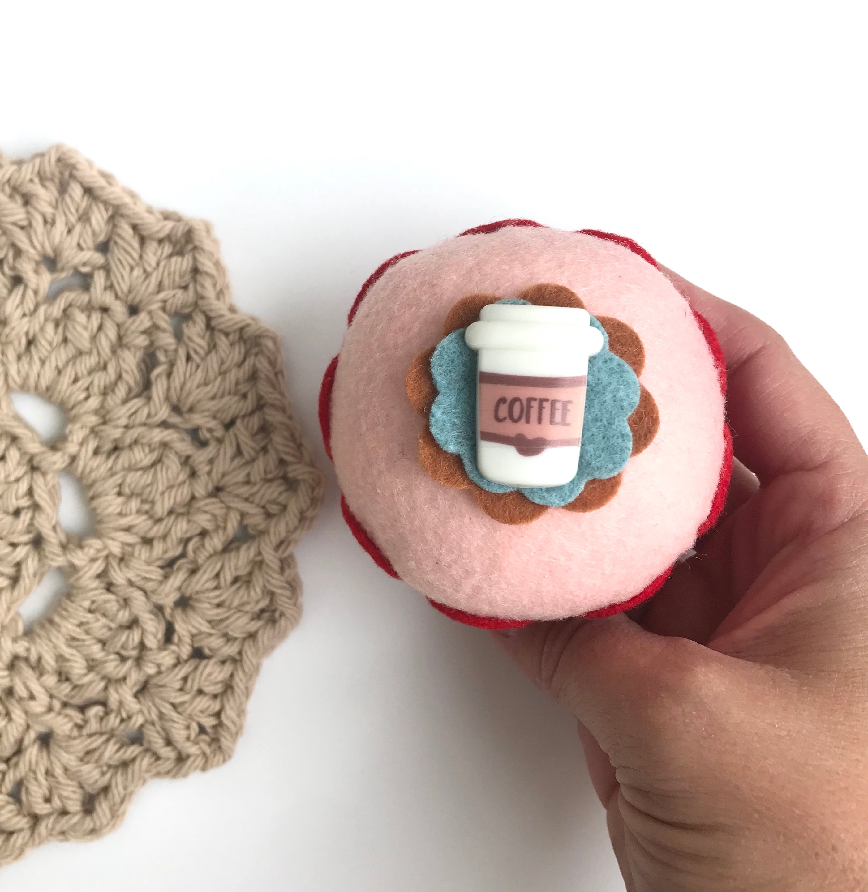 Coffee Cup Felt Cupcake Home Decor Gifts Pin Cushion | Etsy