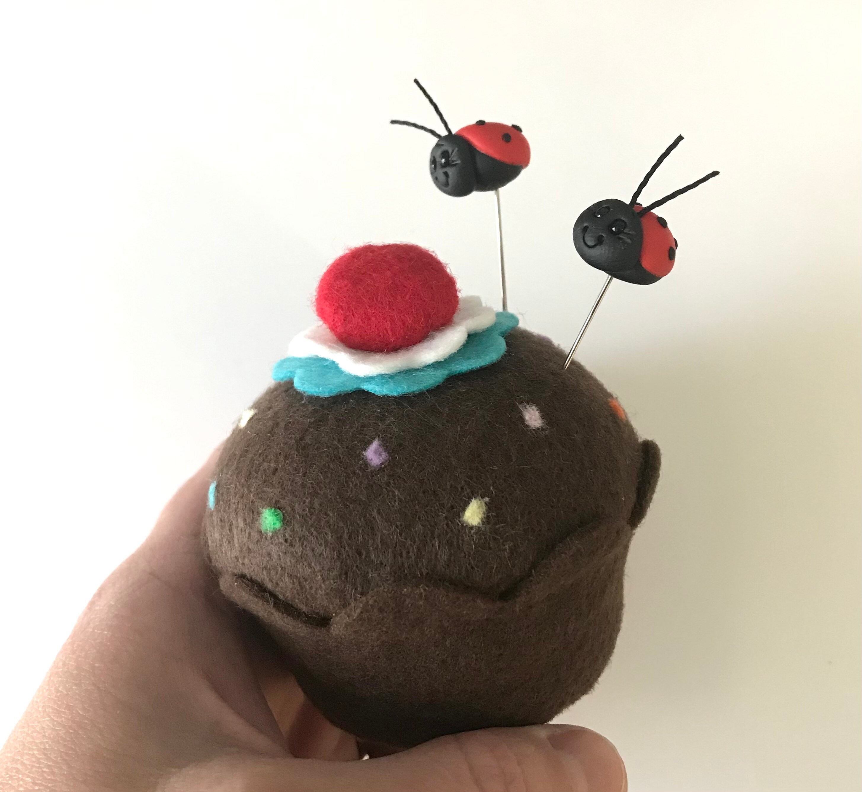 Ladybug Polymer Clay Straight Pins set of 2 Decorative | Etsy