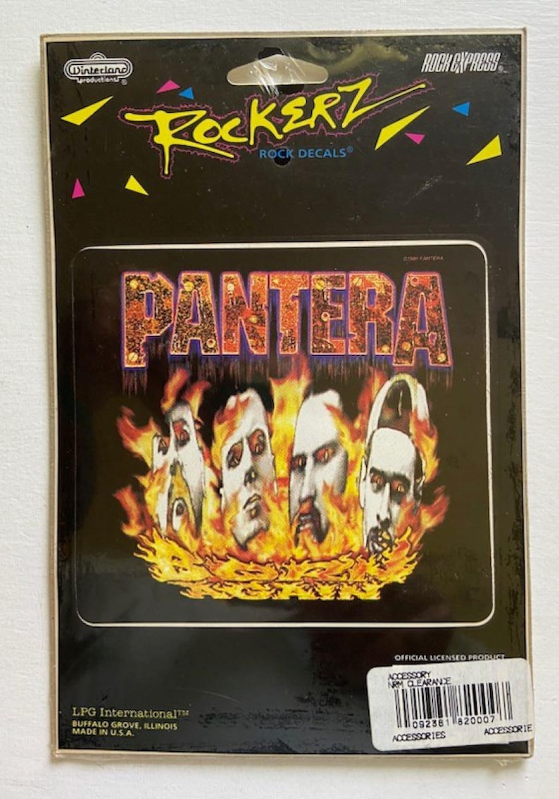 Rare Hard to Find Classic Pantera Vinyl Decal Officially Licensed & Still in Sealed Original ...