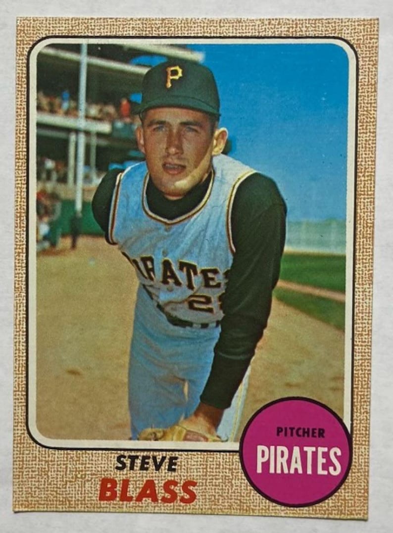 Steve Blass Pittsburgh Pirates 1968 Topps #499 Sports Card Nicely ...