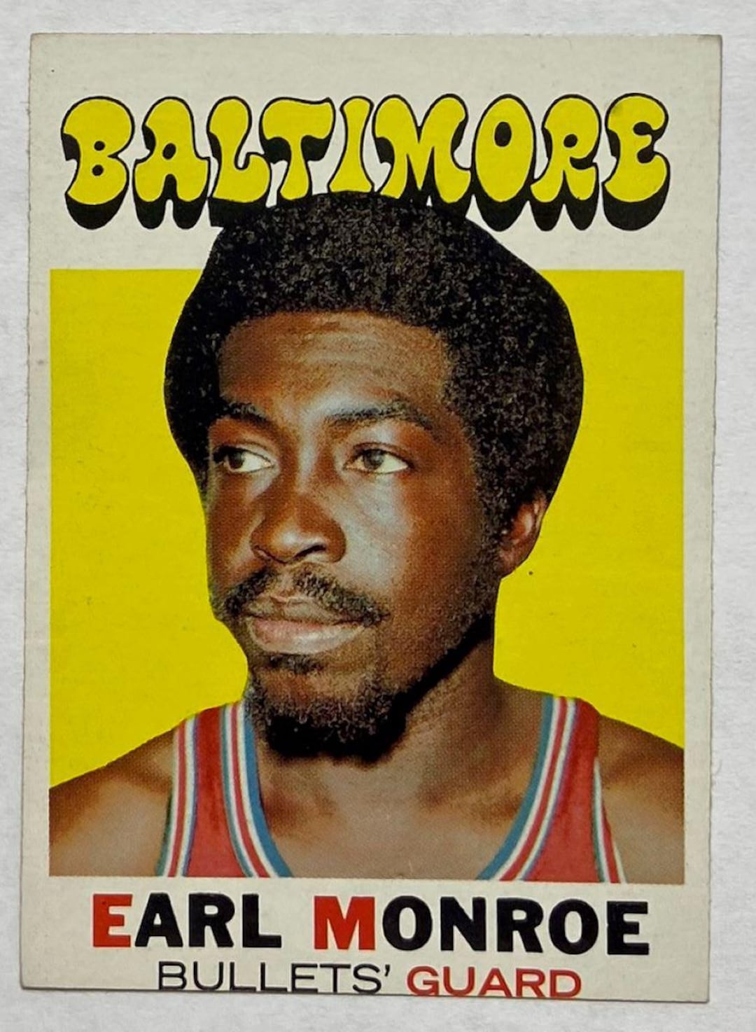 1971-72 Topps Earl "the Pearl" Monroe #130 Sports Card Baltimore ...