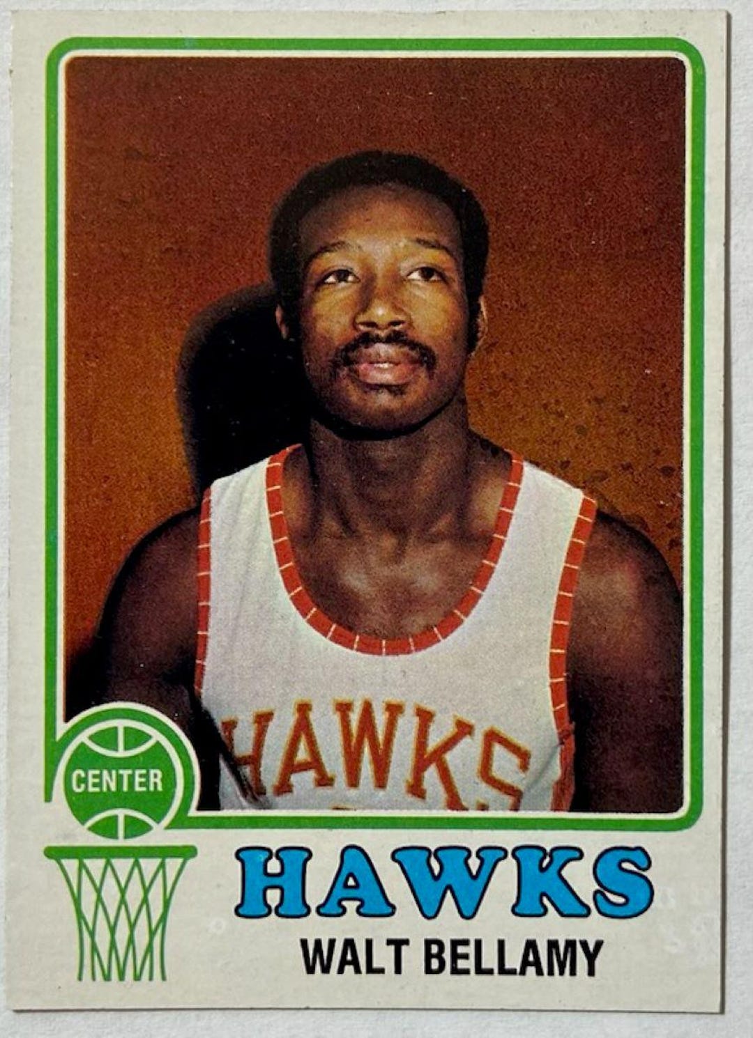 1973-74 Topps Walt Bellamy #46 Sports Card Atlanta Hawks Very Sharp ...