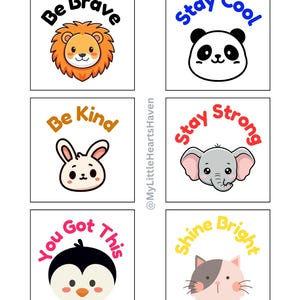 Cute Animal Motivational Stickers: Printable Reward Decals (PDF/PNG) - Etsy