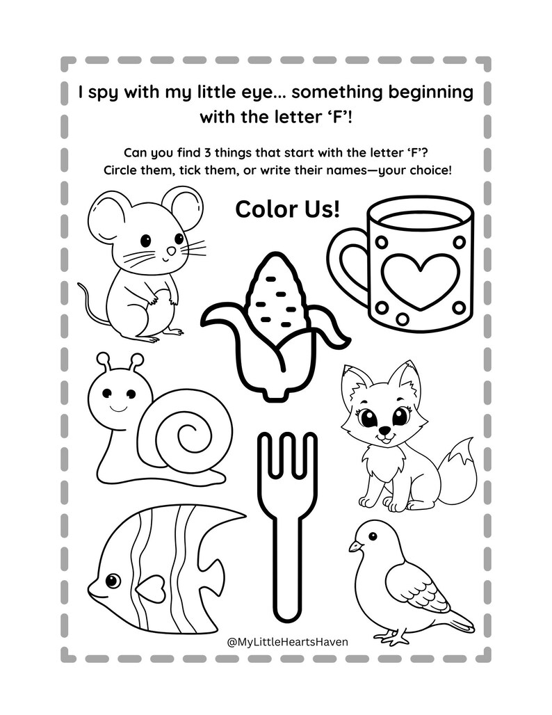 I Spy: Alphabet Worksheet Pack. Letters A to F. Fun Phonics & Letter ...