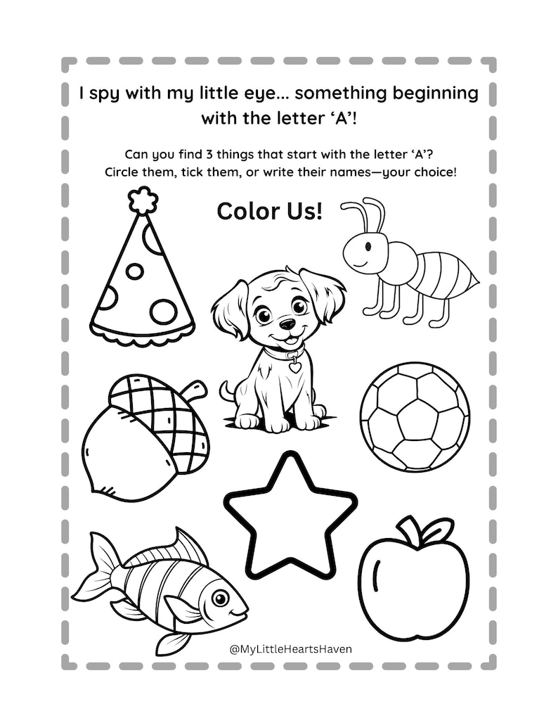I Spy: Alphabet Worksheet Pack. Letters A to F. Fun Phonics & Letter ...