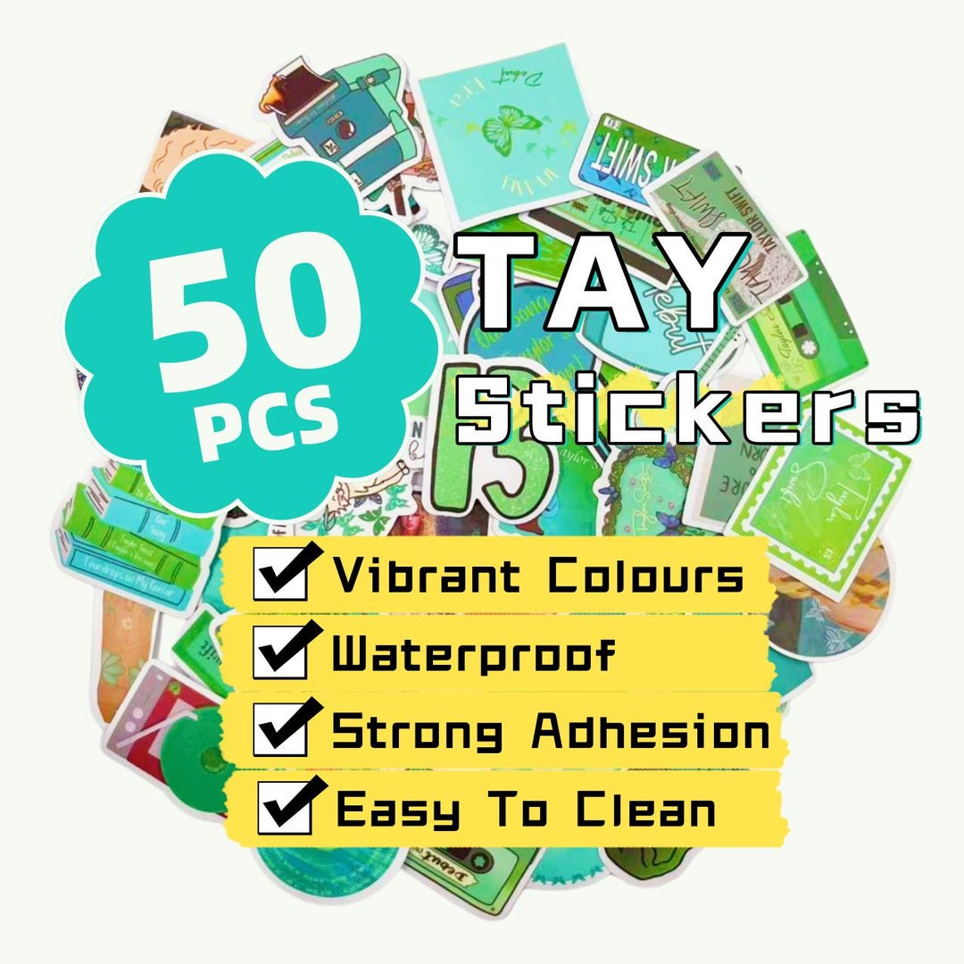 Folklore Album Waterproof Sticker Pack: 50 Pop Music Decals - Etsy