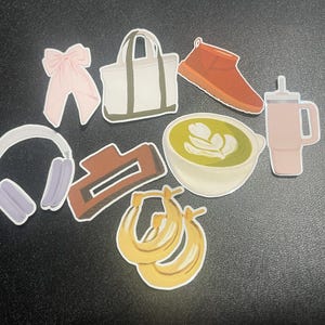 Clean Girl Aesthetic Sticker Pack | Pink & Neutral Vinyl Stickers for ...