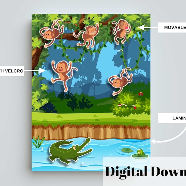 Five Little Monkeys - Etsy