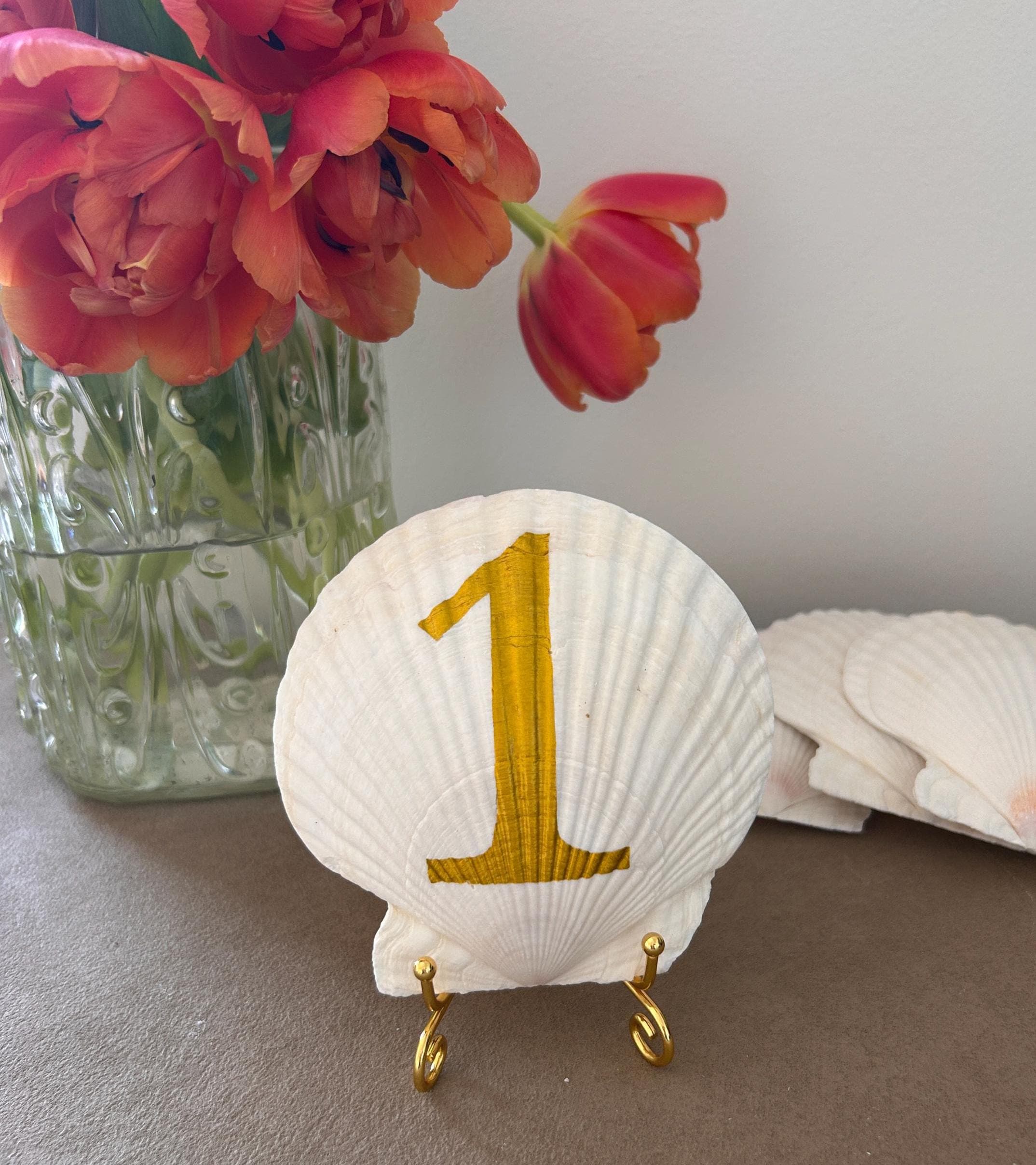Custom Seashell Table Numbers for Coastal Weddings & Events - Etsy