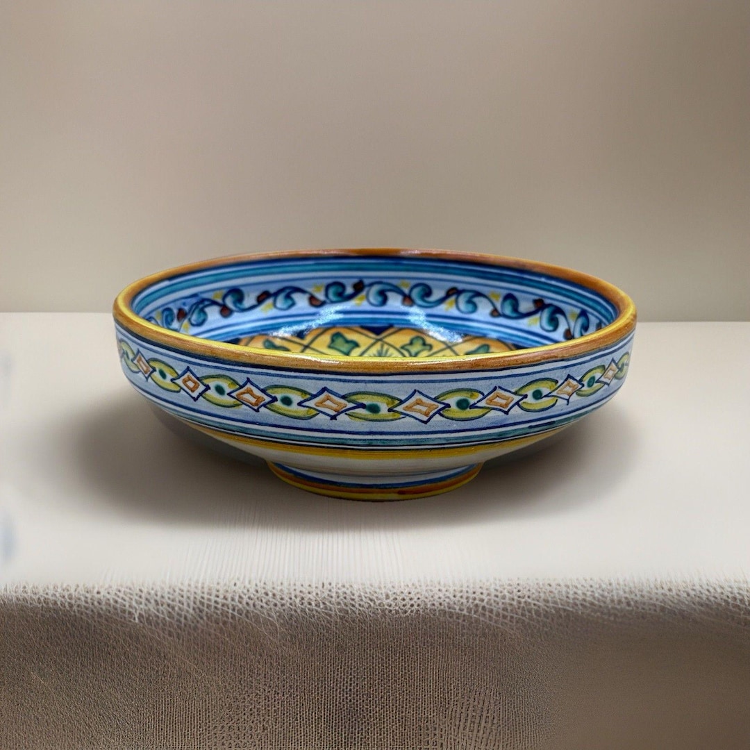 Franco Mari Deruta Italy Hand-painted Dip A Mano Ceramic Bowl ...