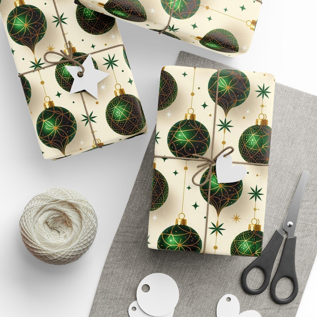 Elegant Christmas Wrapping Paper, Holiday Gift Wrap for Presents, Eco ...